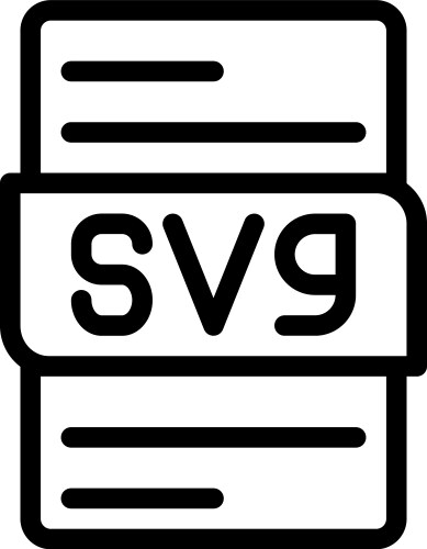 File type format svg icons document extension Vector Image
