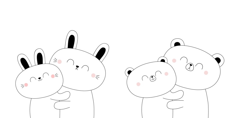 Bear Hug Bunny Vector Images (78)