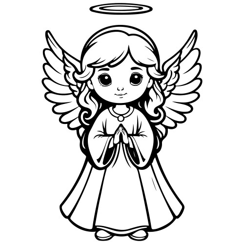 Angel Simple Outline Vector Images (over 1,600)
