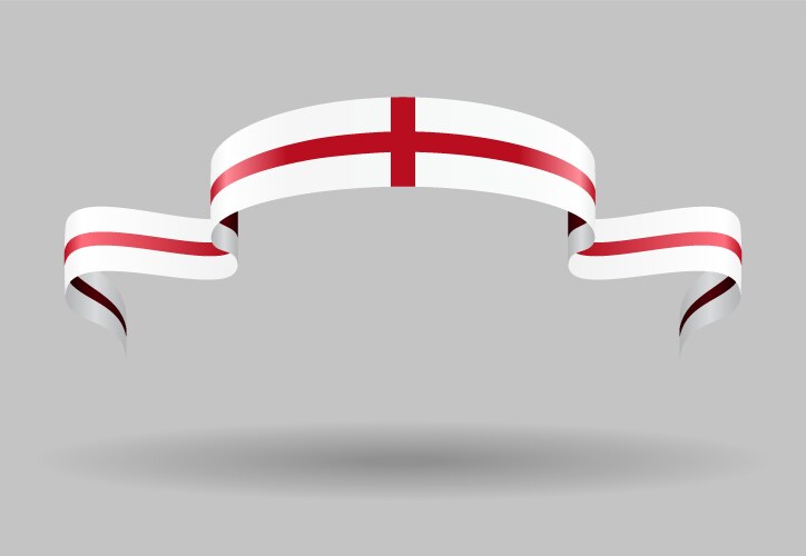 Great britain flag stripe ribbon on white Vector Image