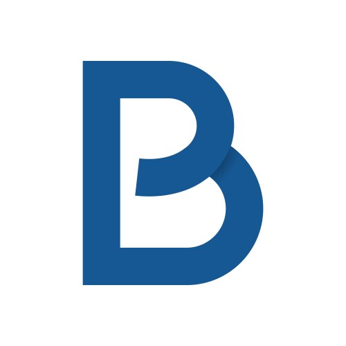 Letter b and plane logo icon Royalty Free Vector Image
