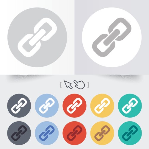 Link sign icon hyperlink symbol Royalty Free Vector Image