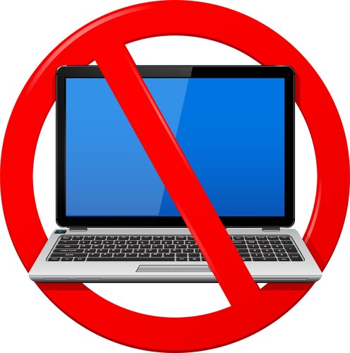 No sign isolated on transparent background Vector Image