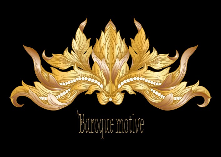 Elements in baroque rococo victorian Royalty Free Vector