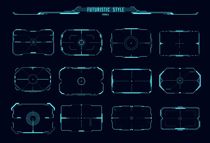 Hud ui elements sci fi infographic modern space Vector Image