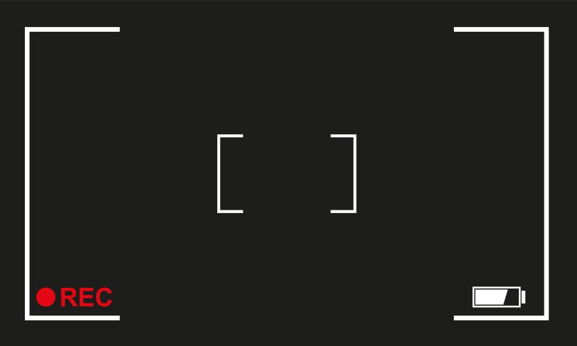 Camera viewfinder user interface Royalty Free Vector Image