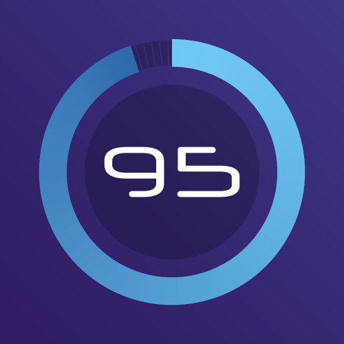 Segmented circular bar infographic chart design Vector Image
