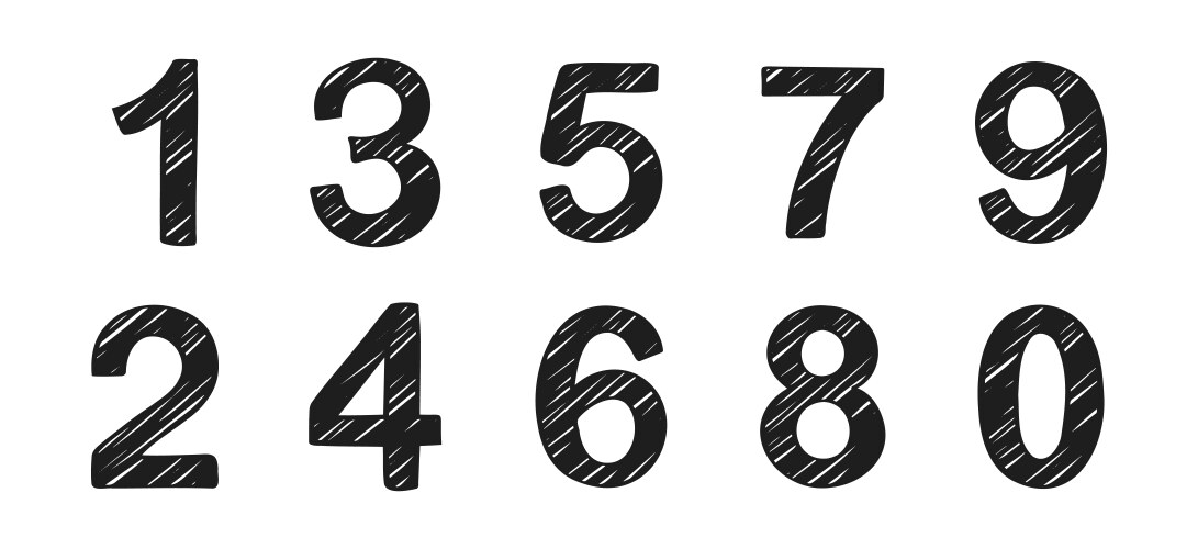 Black and White Numbers Vector Images (over 350,000)
