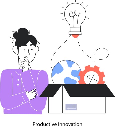 Productive innovation Royalty Free Vector Image