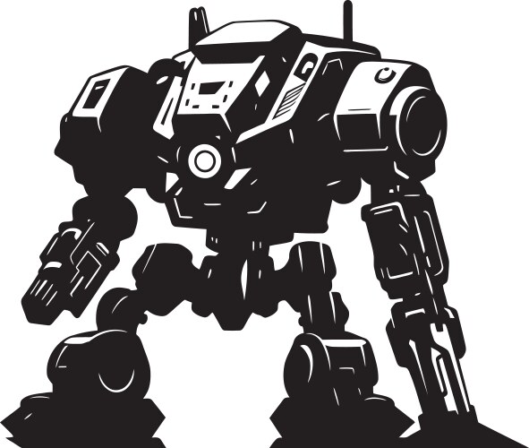 Tech legionnaire war robot emblem futuristic Vector Image