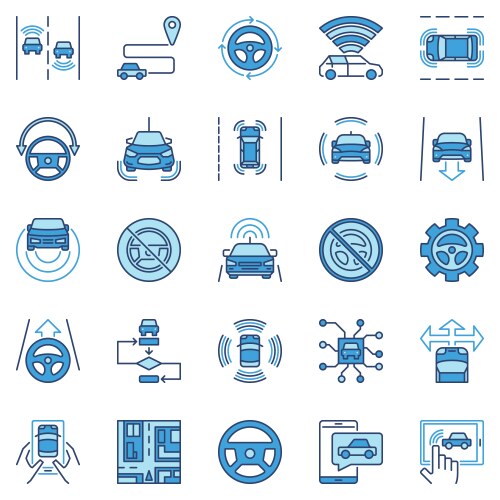Autonomous Car Icons Vector Images (over 3,600)