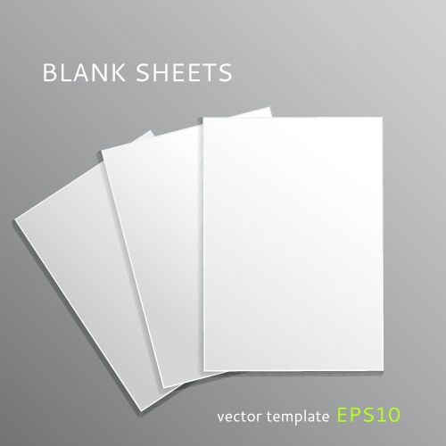 Blank paper sheets with bending corners Royalty Free Vector
