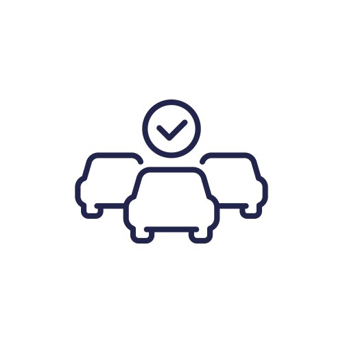 Car fleet icon or pictogram on white Royalty Free Vector