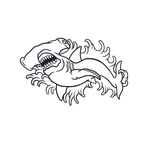 Hammerhead Outline Vector Images (over 180)