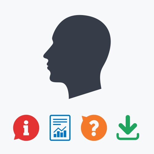 Head icons male and female human symbols Vector Image