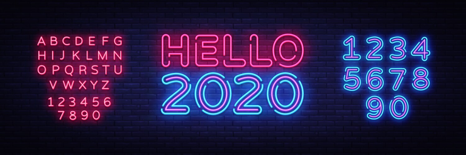 Number six symbol neon sign Royalty Free Vector Image