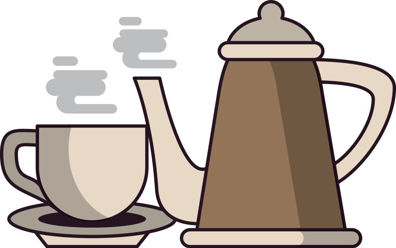 Coffee cafe concept cartoon Royalty Free Vector Image