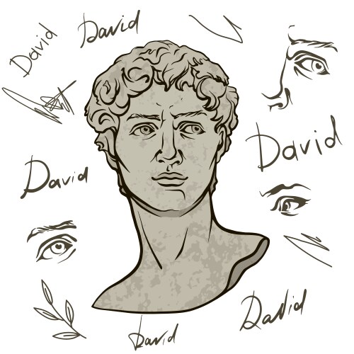 Statue of David by Michelangelo Vector Images (over 360)