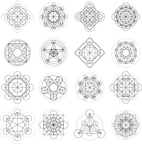 Sacred geometry set Royalty Free Vector Image - VectorStock