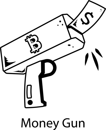 Money blaster Royalty Free Vector Image - VectorStock