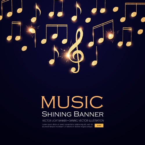 Blues night musical poster template with shining Vector Image