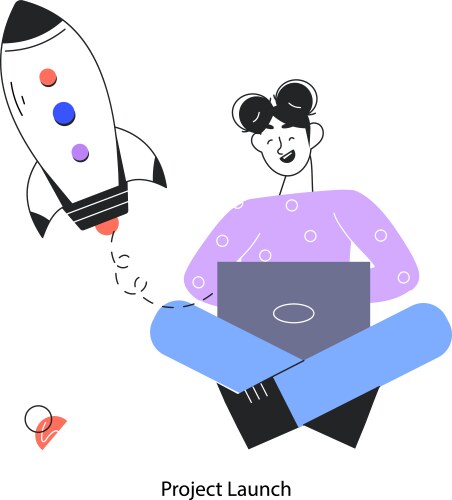 Website launch Royalty Free Vector Image - VectorStock