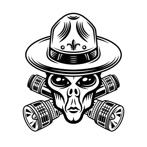 Hieroglyph samurai wings and crossed Royalty Free Vector