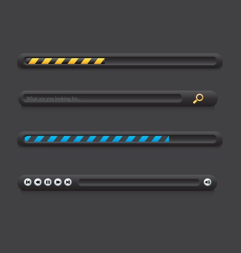 Game resource bar-set 4 Royalty Free Vector Image