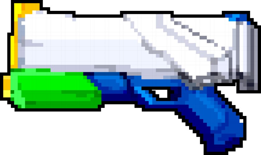 Minecraft Blueprints Pixel Art Gun