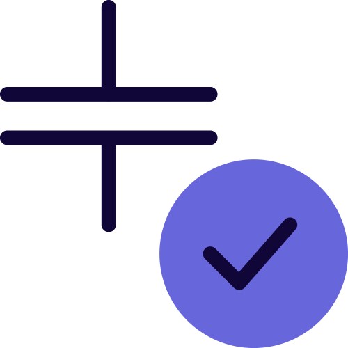 Using checklist for verify functions of capacitor Vector Image