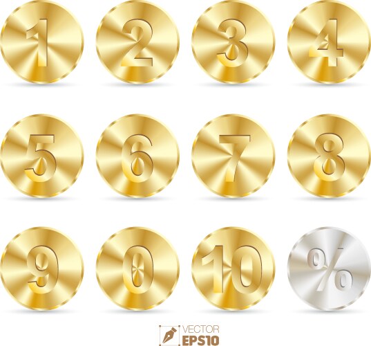 Gold Number Vector Images (over 100,000)