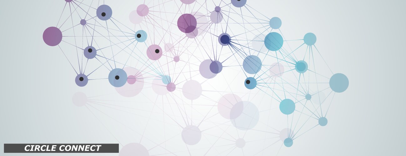 Connect lines and dots banner template Royalty Free Vector