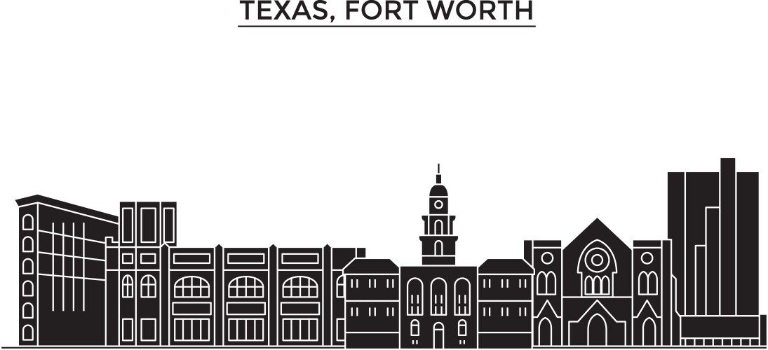 Dallas texas skyline Royalty Free Vector Image