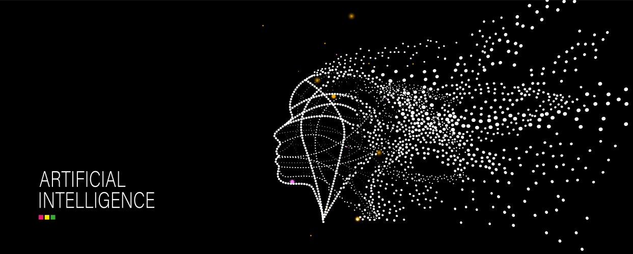 Conceptual technology artificial intelligence Vector Image