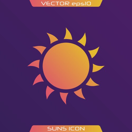 Sun icon symbol Royalty Free Vector Image - VectorStock