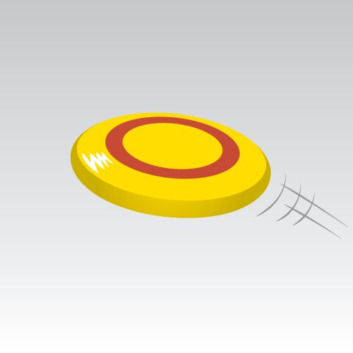 Ultimate flying disc beach sport icon color Vector Image