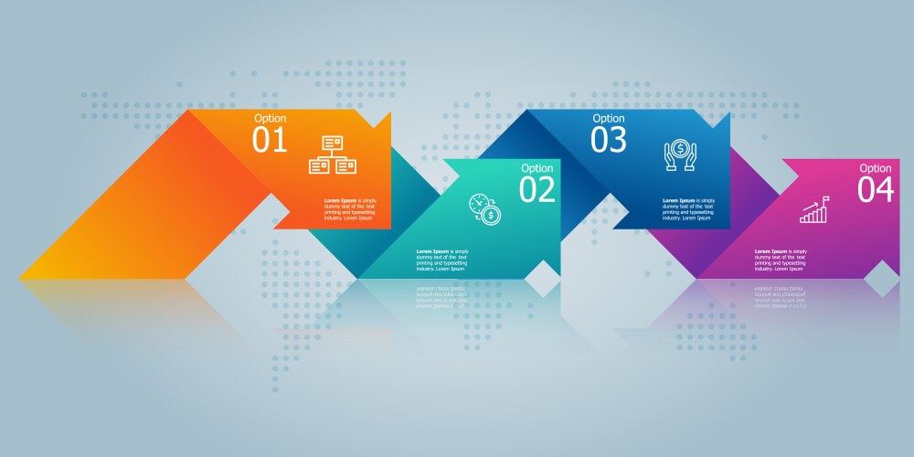Horizontal infographic presentation element Vector Image
