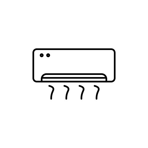 Air conditioner icon set office ac symbol house Vector Image