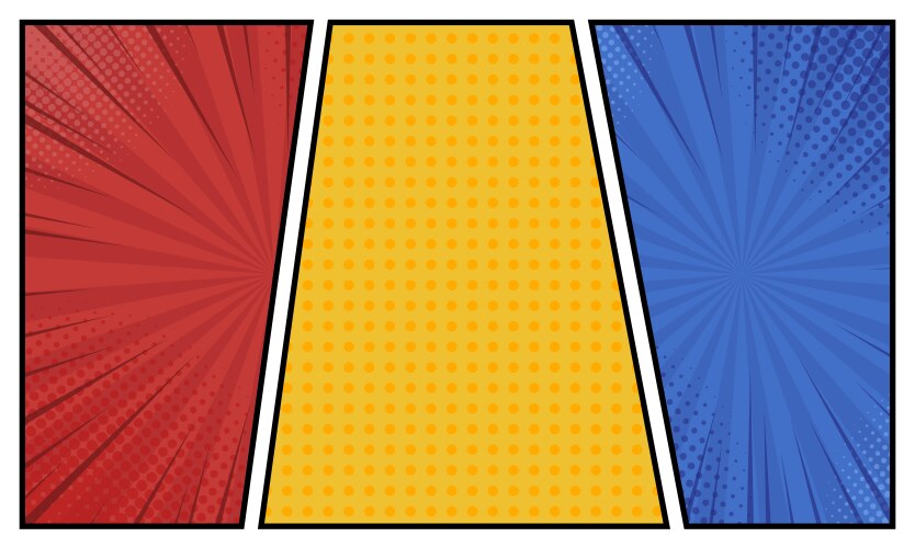 Comics book background in different colors blank Vector Image