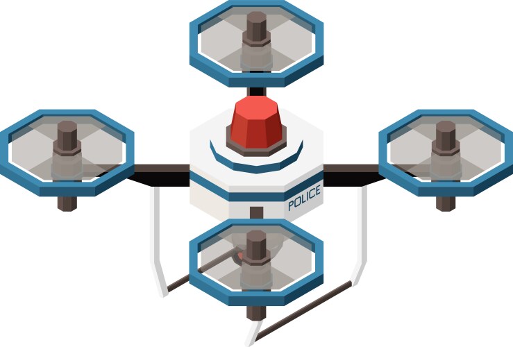Isometric drone Royalty Free Vector Image - VectorStock