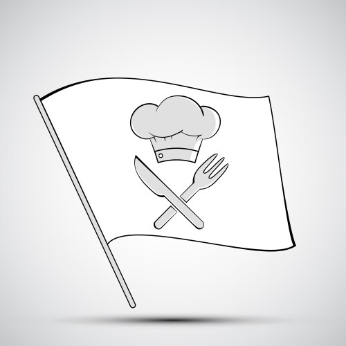 Vintage poster with knife fork plate Royalty Free Vector