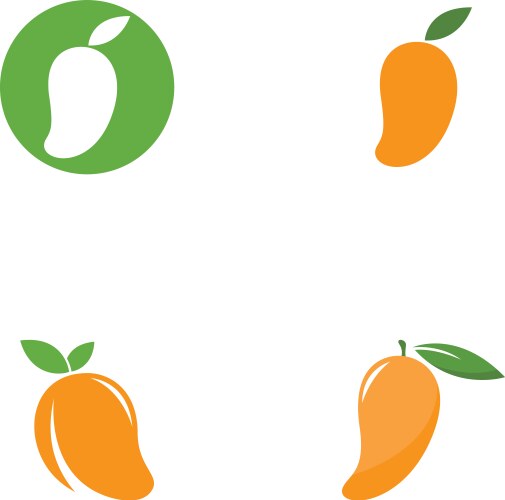 Mango logo flat design Royalty Free Vector Image