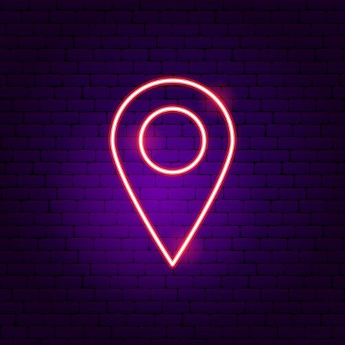 Map neon label Royalty Free Vector Image - VectorStock