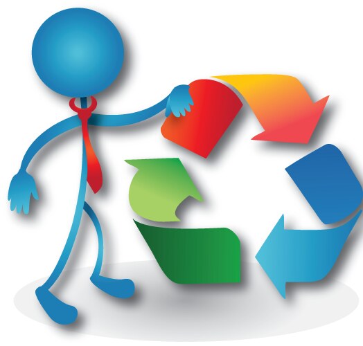 Multicolor recycling logo icon Royalty Free Vector Image