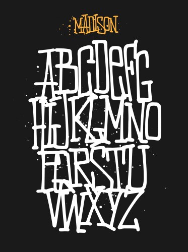 Taging on wall beautiful street art graffiti Vector Image