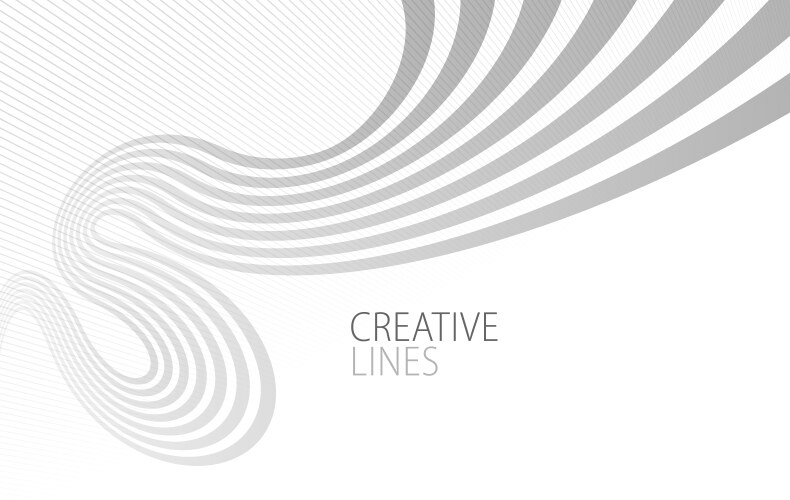 Wave lines in 3d perspective abstract background Vector Image