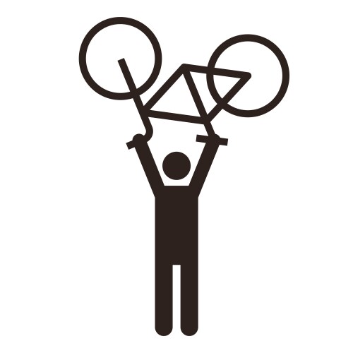 Winner bicycle riding Royalty Free Vector Image