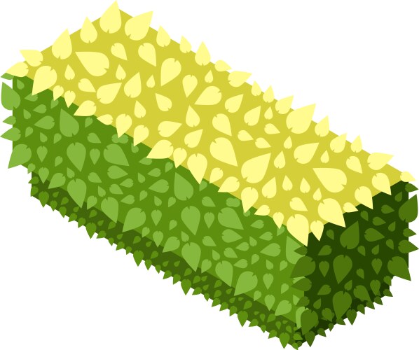 Garden bush isolated shrub hedge green Royalty Free Vector