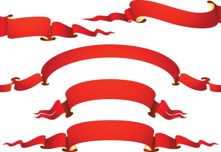 Red banners Royalty Free Vector Image - VectorStock