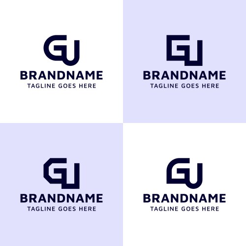 Letters gi monogram logo set suitable for any Vector Image
